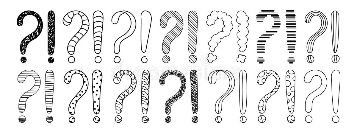 Set Handwritten Question Marks Stock Illustrations – 238 Set ...