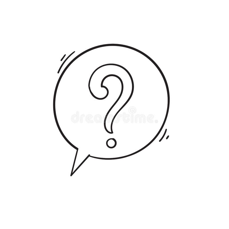 Doodle Question Mark Illustration Vector Stock Vector - Illustration of ...