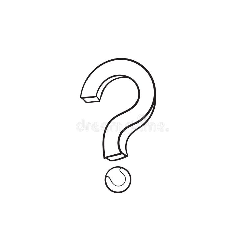 Doodle Question Mark Illustration Vector Stock Vector - Illustration of ...