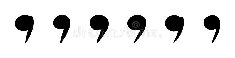 Doodle Quotation Mark. Hand Drawn Comma Set for Speech Bubble. Vector ...