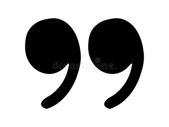 Doodle Quotation Mark. Hand Drawn Comma for Speech Bubble. Vector Comic ...