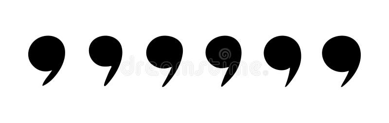 Doodle Quotation Mark Set. Hand Drawn Comma for Speech Bubble. Vector ...