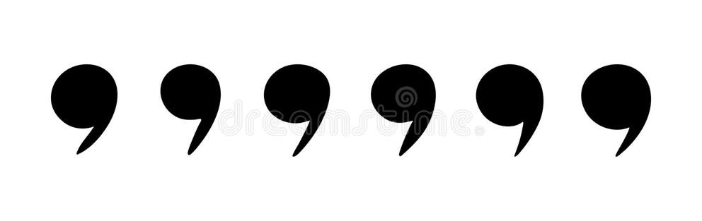 Doodle Quotation Mark Set. Hand Drawn Comma for Speech Bubble. Vector ...