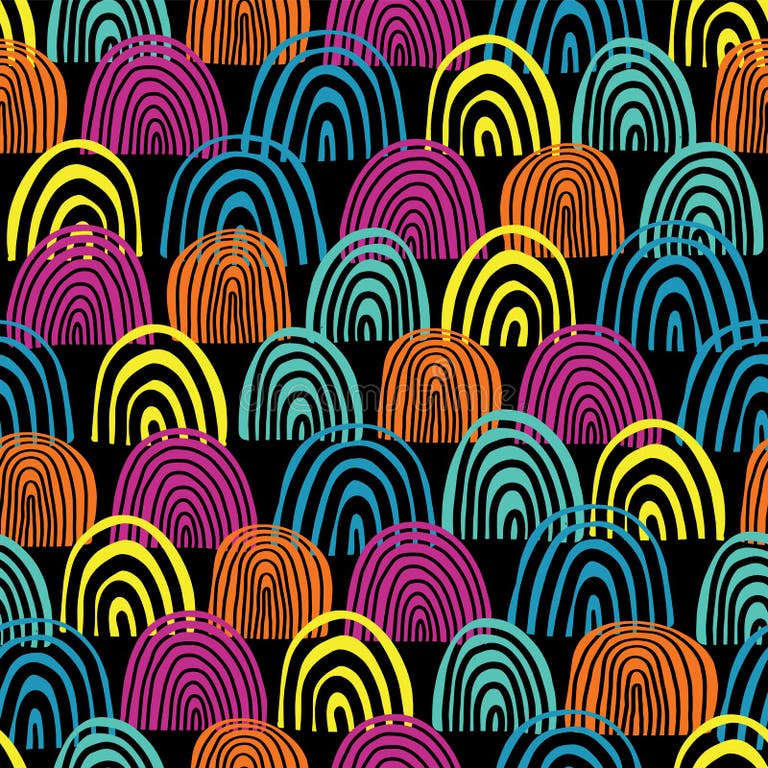Black Half Circles Pattern Stock Illustrations 5 515 Black Half