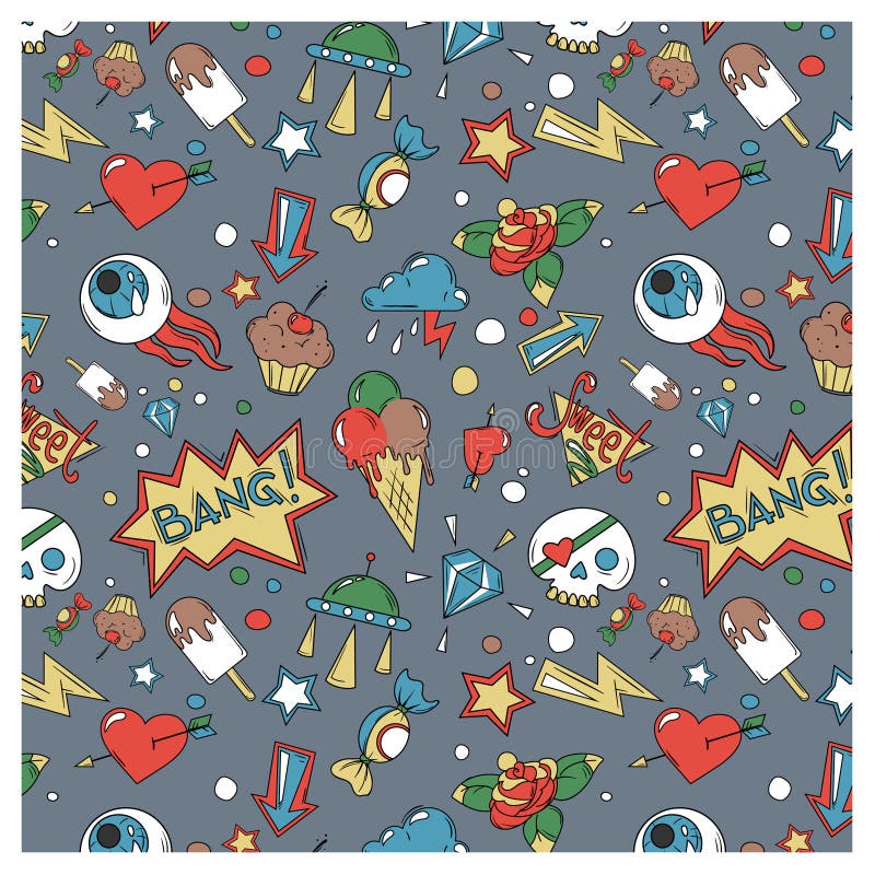 Random Objects Abstract Vector Background Fine Art Stock Vector ...