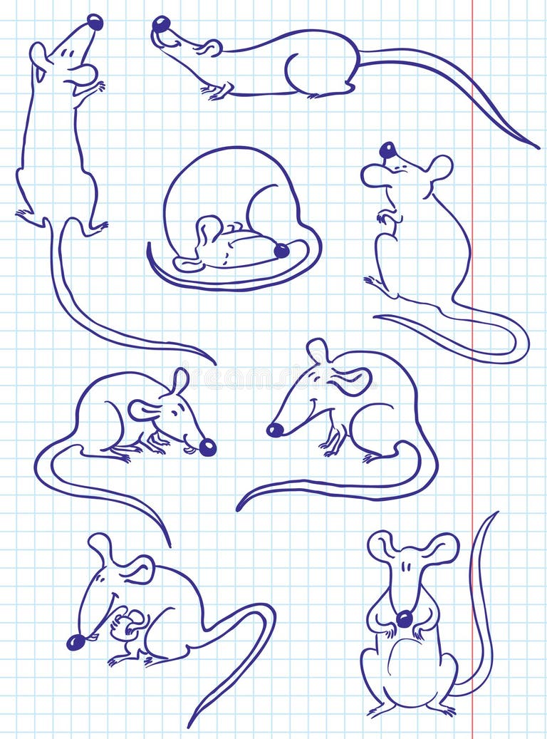 Outline Rat Stock Illustrations – 10,982 Outline Rat Stock ...