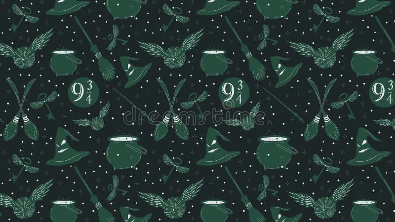 Doodle Red Magic Things from a Wizard School Animation Loop Background ...