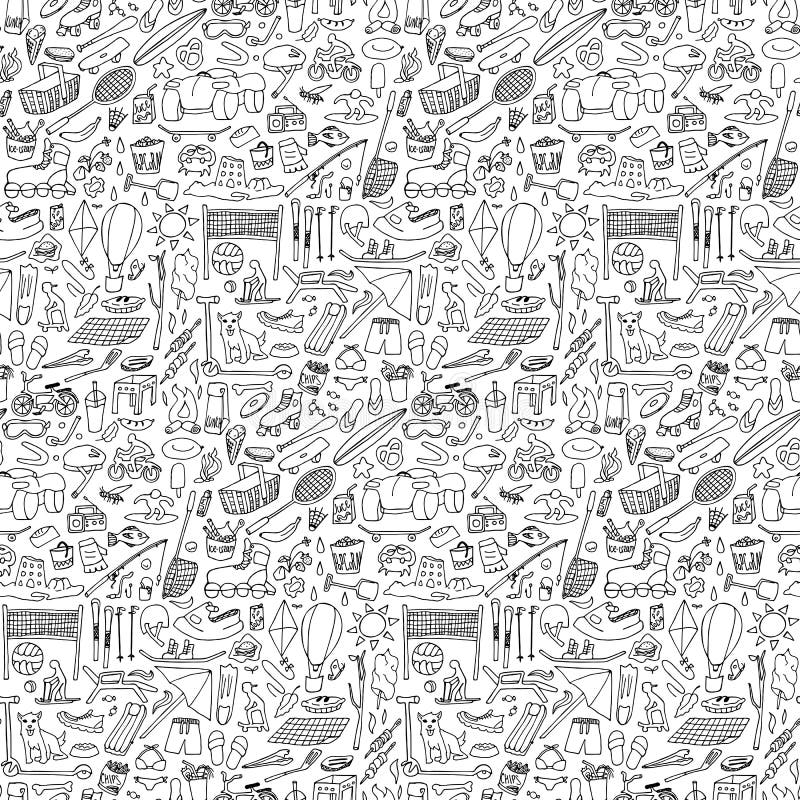 Doodle rest seamless stock vector. Illustration of hand - 74579241