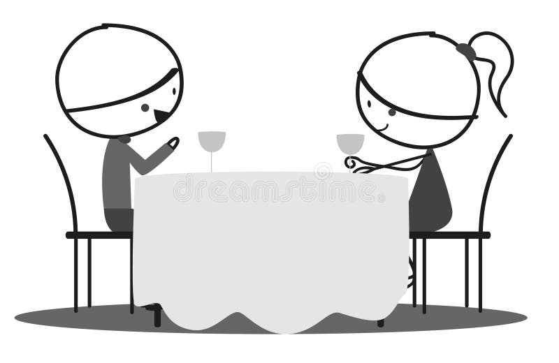 Dating Couple Silhouette Under Love Tree Stock Vector - Illustration of ...