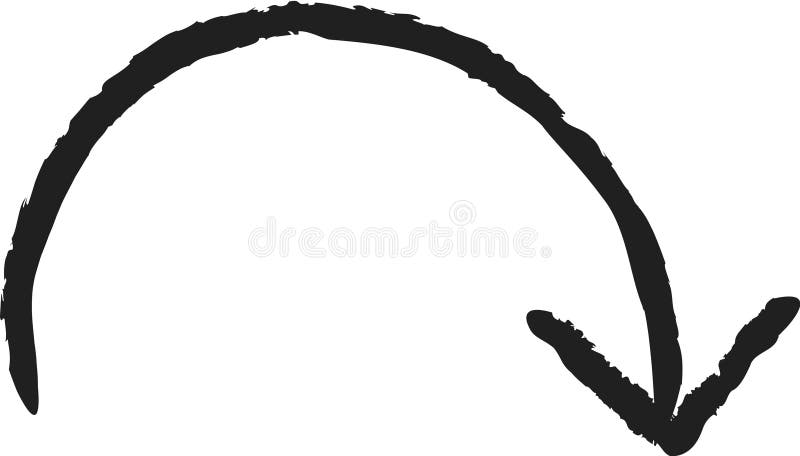 Doodle Rounded Arrow stock illustration. Illustration of drawn - 351913926