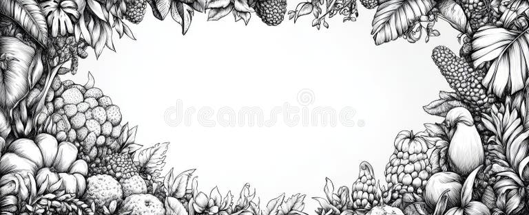 Doodle School Draft Frame Collection with Detailed Handdrawn Square ...