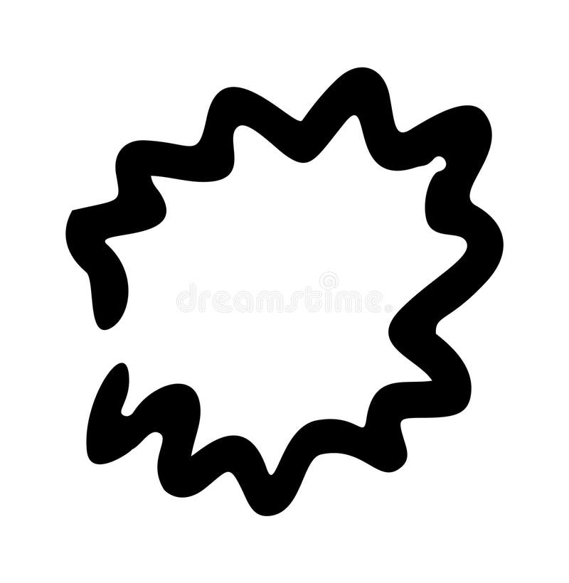 Doodle Scratchy Scribble Blot Frame Stock Vector - Illustration of ...