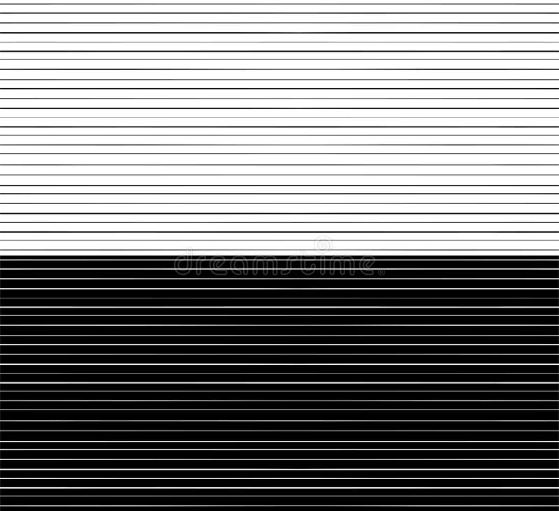 Doodle Seamless Horizontal Lines Pattern. Black White Simple Texture ...
