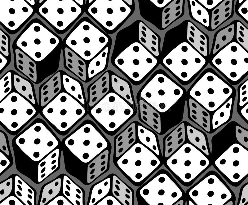 Dice Pattern Black White Stock Illustrations – 639 Dice Pattern Black ...