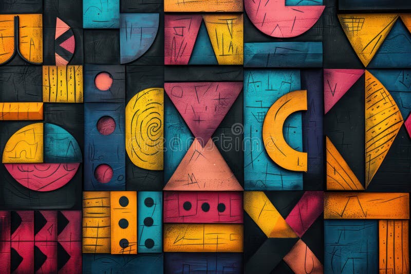 Doodle Seamless Pattern. Crazy Color Palette Stock Illustration ...