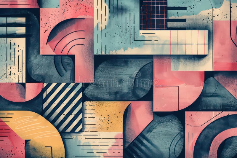 Doodle Seamless Pattern. Crazy Color Palette Stock Illustration ...