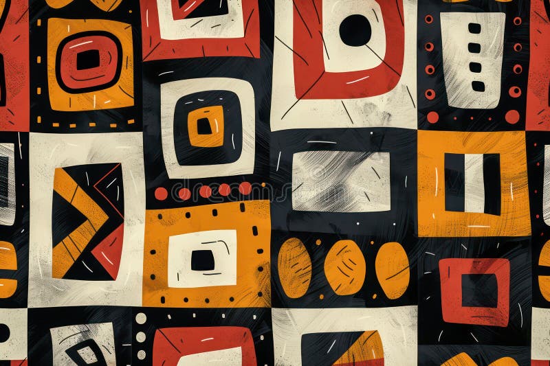 Doodle Seamless Pattern. Crazy Color Palette Stock Illustration ...