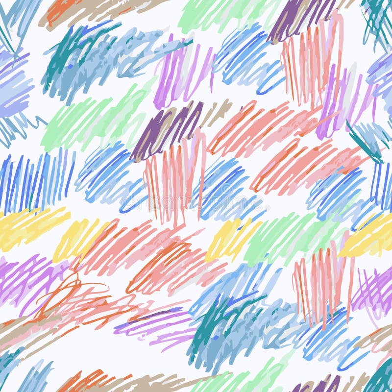 Doodle Seamless Pencil Scribble Pattern Stock Vector - Illustration of ...