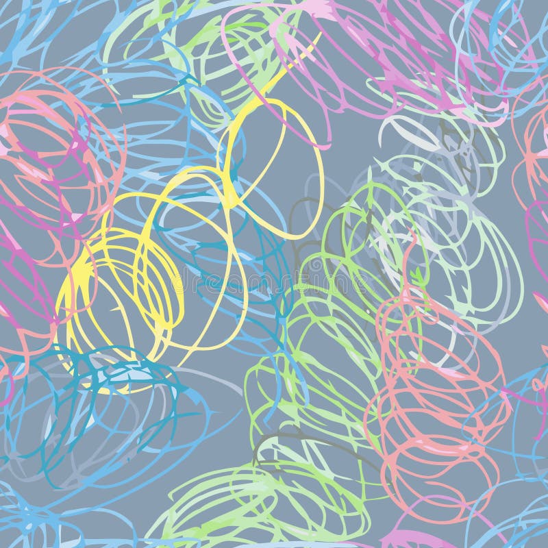 Doodle Seamless Pencil Scribble Pattern Stock Vector - Illustration of ...