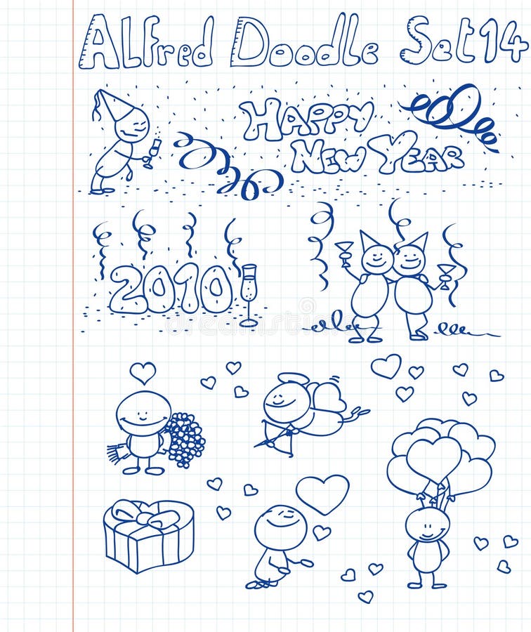 Doodle Set 20 stock vector. Illustration of happy, drawing - 17596825