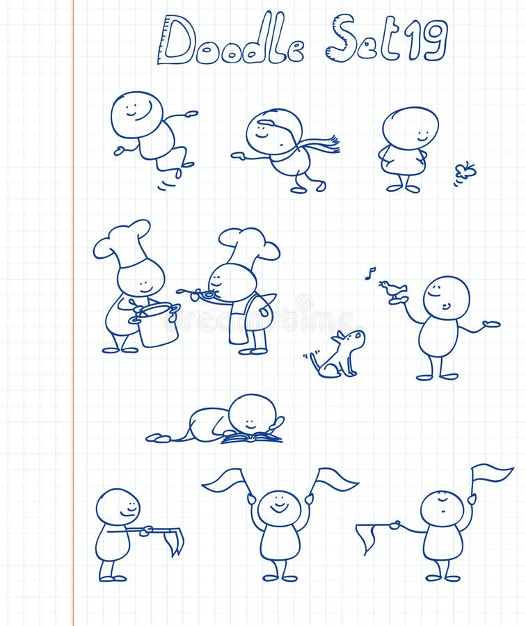 Doodle Set 20 stock vector. Illustration of happy, drawing - 17596825