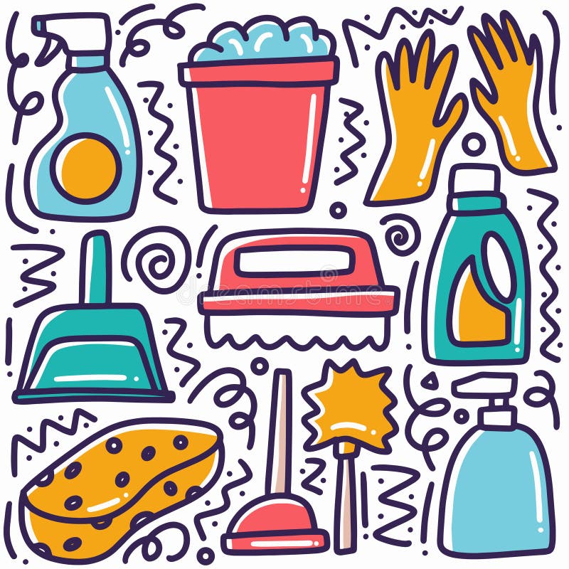 Cleaning Drawing Tools Stock Illustrations – 483 Cleaning Drawing Tools ...