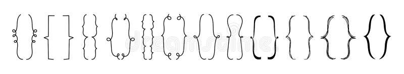 Braces Font Stock Illustrations – 265 Braces Font Stock Illustrations ...