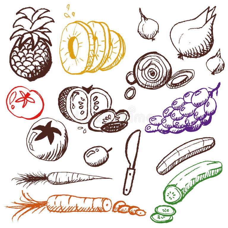 Hatching Fruits Stock Illustrations – 271 Hatching Fruits Stock ...