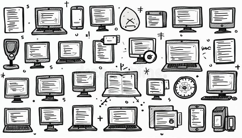 Many Computers Laptops Stock Illustrations – 63 Many Computers Laptops ...