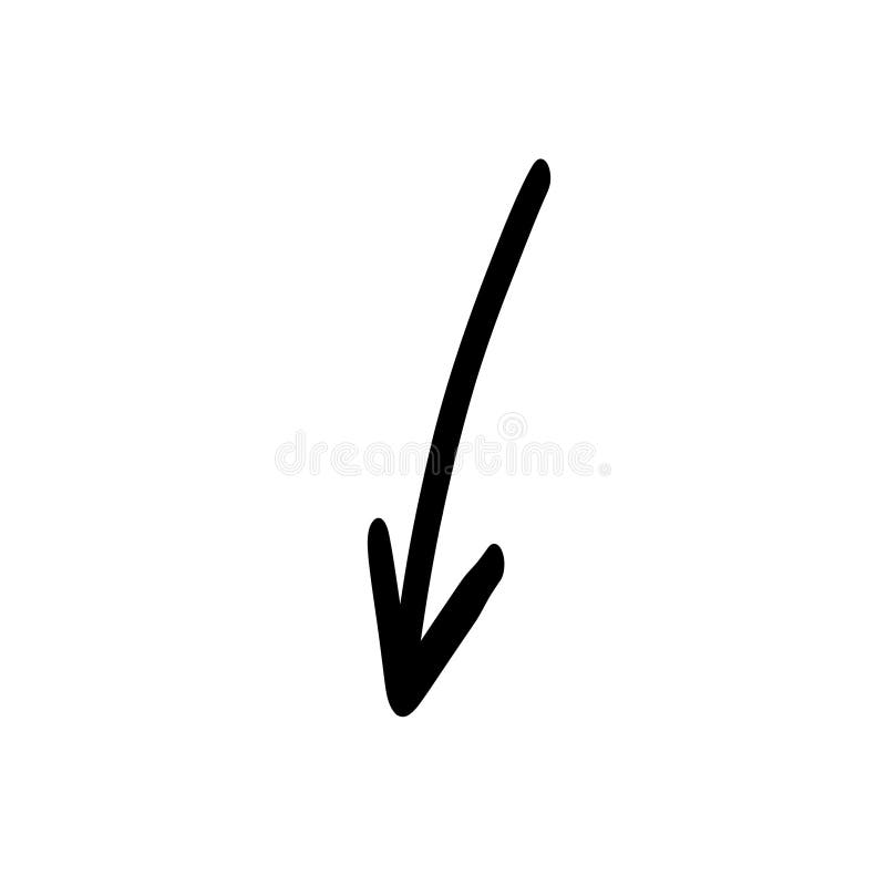 Doodle Shapes. Arrows Sketch Elements. Vector Cartoon Arrow. Hand Drawn ...