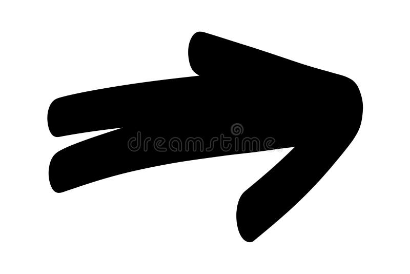 Doodle Shapes. Arrows Sketch Elements. Vector Cartoon Arrow. Hand Drawn ...