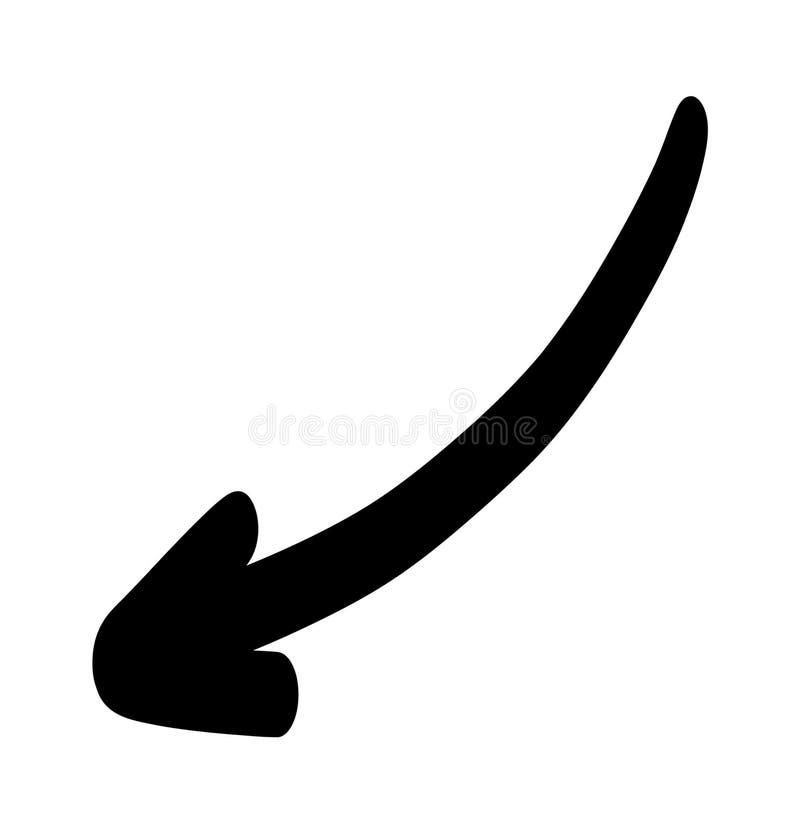 Doodle Shapes. Arrows Sketch Elements. Vector Cartoon Arrow. Hand Drawn ...