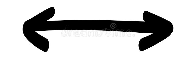 Doodle Shapes. Arrows Sketch Elements. Vector Cartoon Arrow. Hand Drawn ...