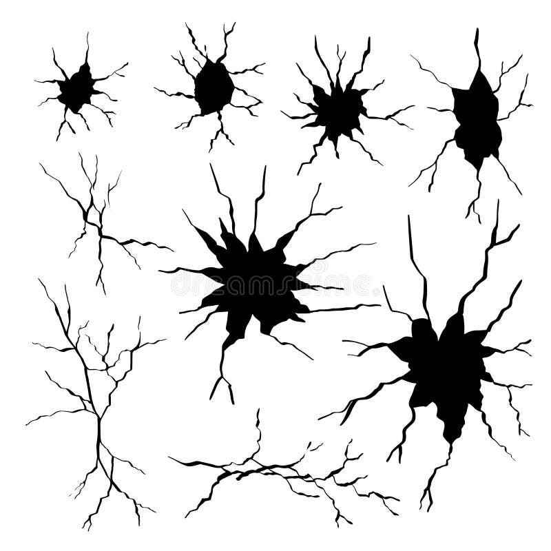 Doodle Sketch Style of Hand Drawn Cracks Cartoon Vector Illustration ...