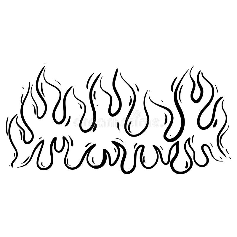 Doodle Sketch Style of Hand Drawn Fire Vector Illustration Stock Vector ...