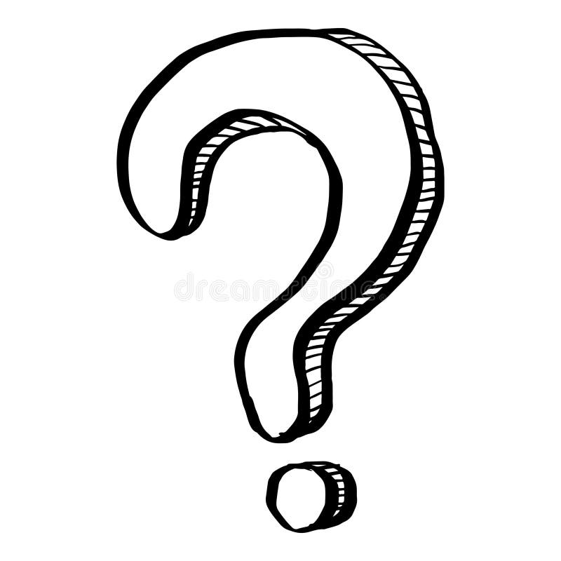 Doodle Sketch Style of Question Marks Hand Drawn Illustration. for ...