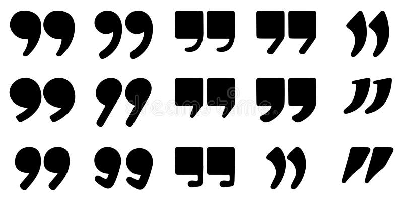 Doodle Sketch Style of Quotation Marks Hand Drawn Illustration. for ...