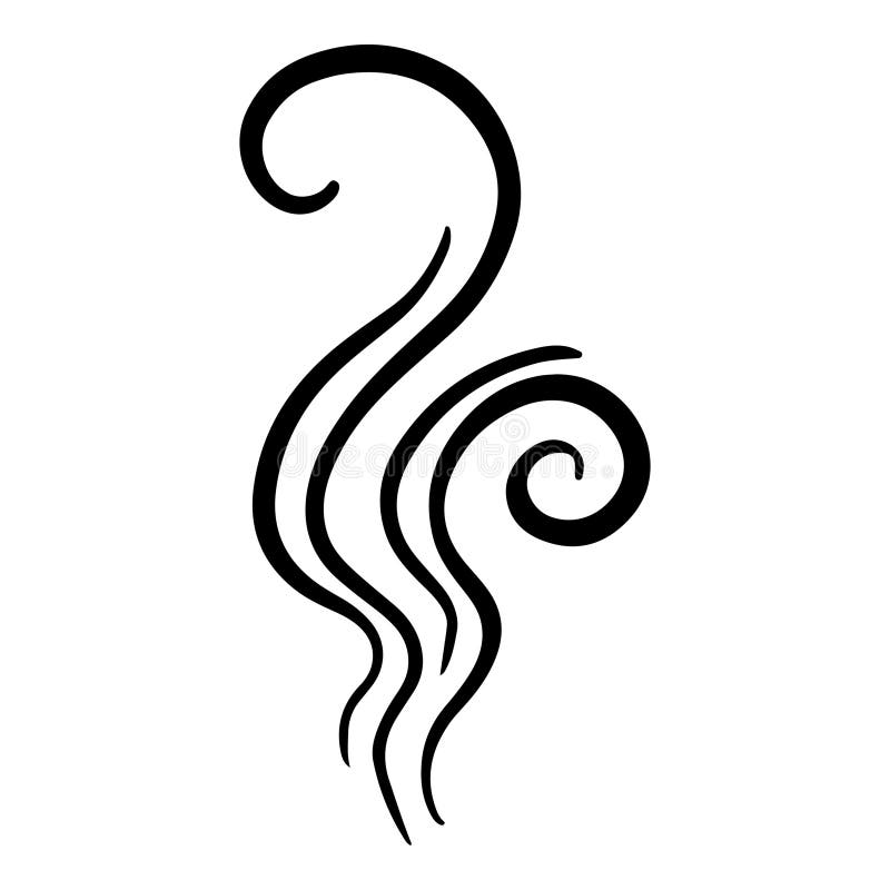 Doodle Sketch Style of Smoke Symbol Drawn Illustration for Concept ...