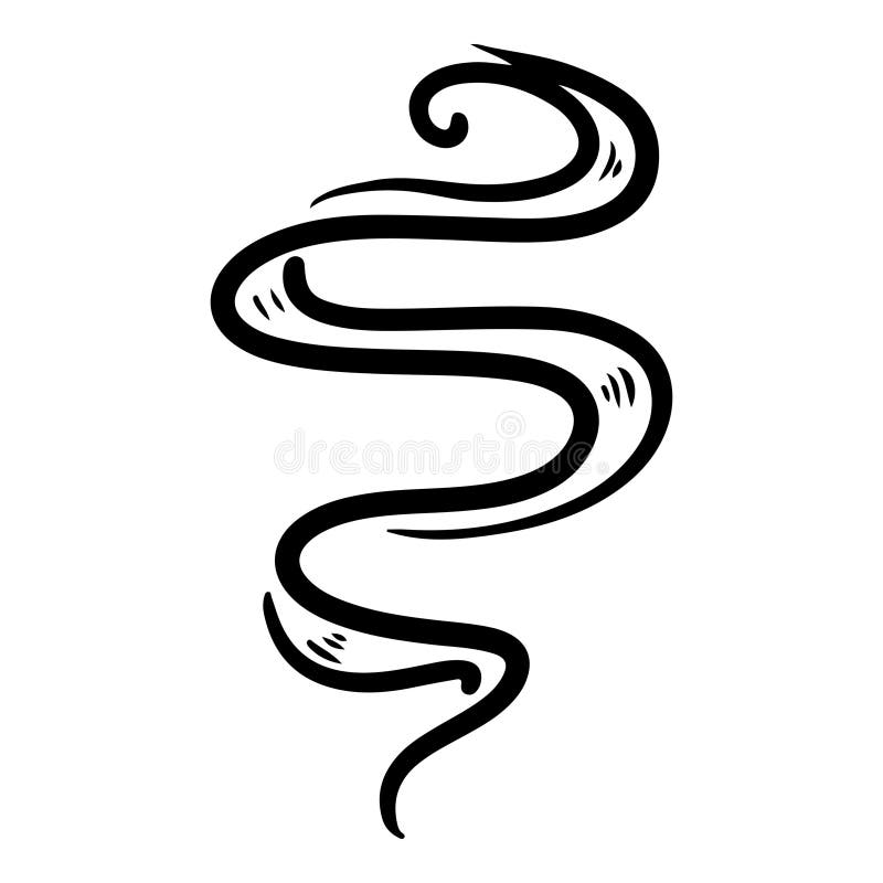Doodle Sketch Style of Smoke Symbol Drawn Illustration for Concept ...