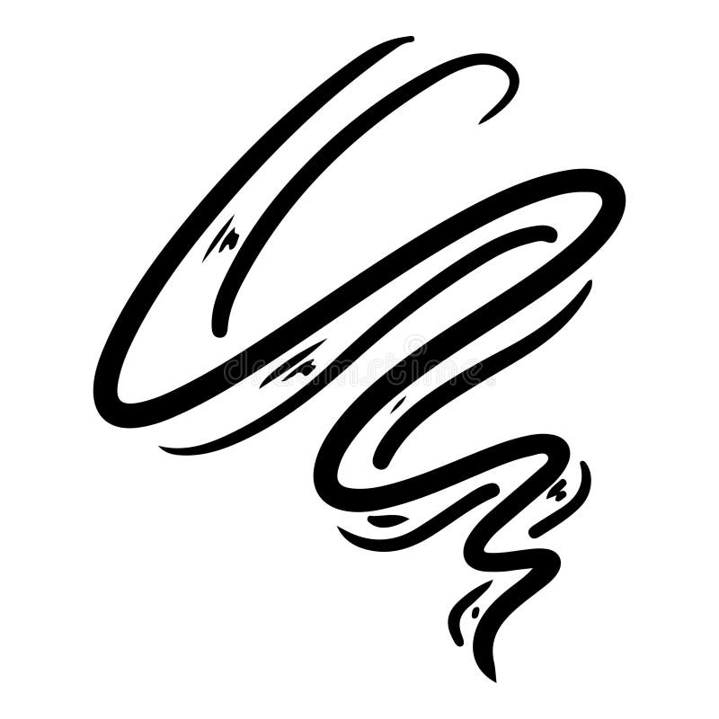 Doodle Sketch Style of Smoke Symbol Drawn Illustration for Concept ...