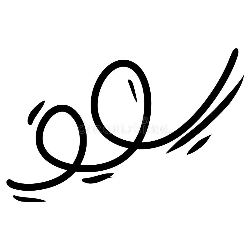 Doodle Sketch Style of Wind Gust Cartoon Hand Drawn Illustration for ...