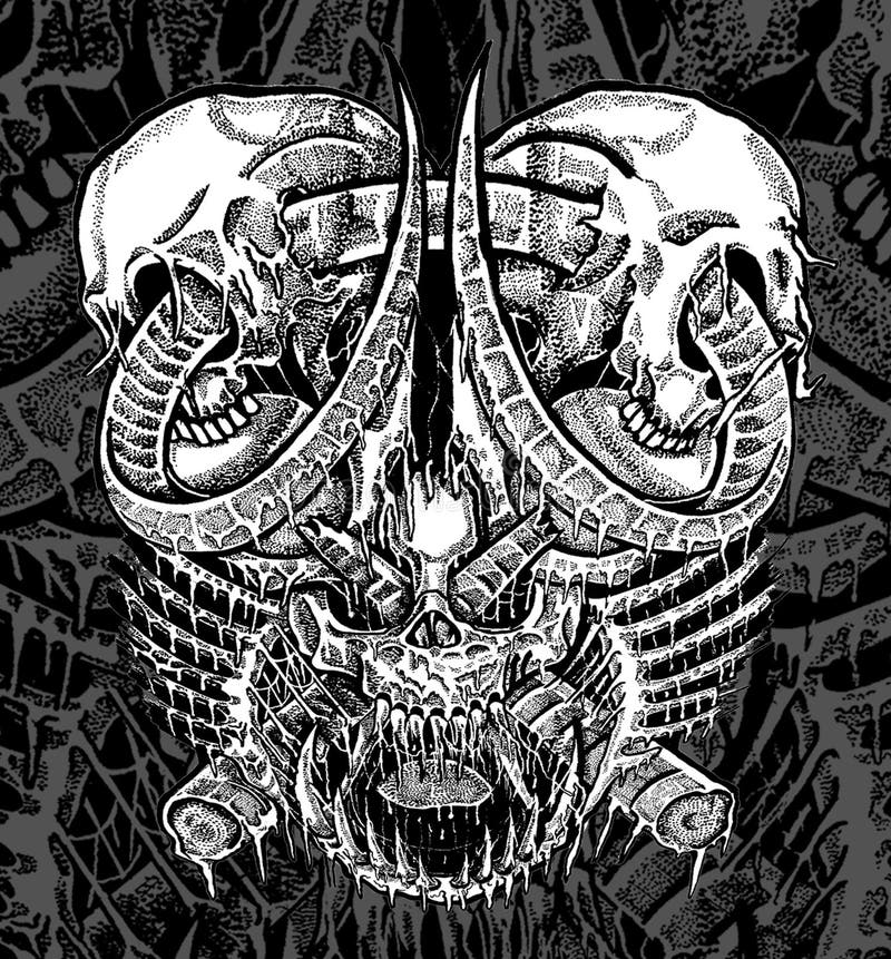 Triple skull stock illustration. Illustration of emblem - 70927880