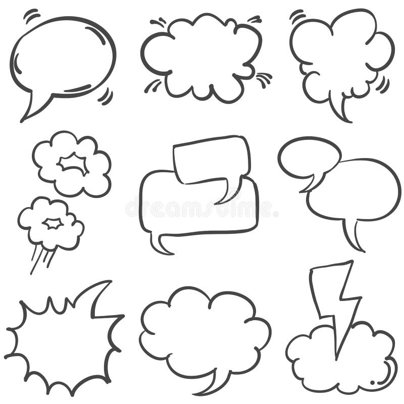 Doodle of Speech Balloon Hand Draw Set Stock Vector - Illustration of ... Doodle of Speech Balloon Hand Draw Set Stock Vector - Illustration of ...