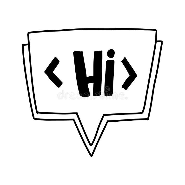 Doodle Speech Bubble. Comic Dialog Balloon with Text Message, Outline ...