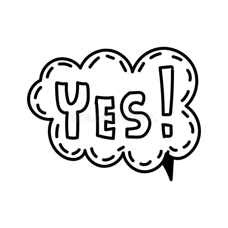 Doodle Speech Bubble in Comic Hand Drawn Style. Dialog Windows with ...