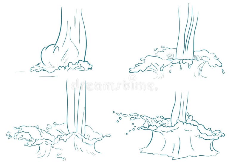 Doodle Splash - Animation Frames Stock Vector - Illustration of ocean ...