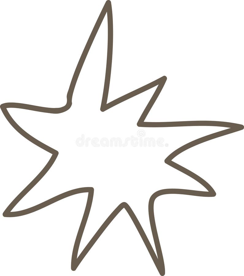 Doodle Starburst Hand Drawn Sketch Stock Vector - Illustration of shape ...