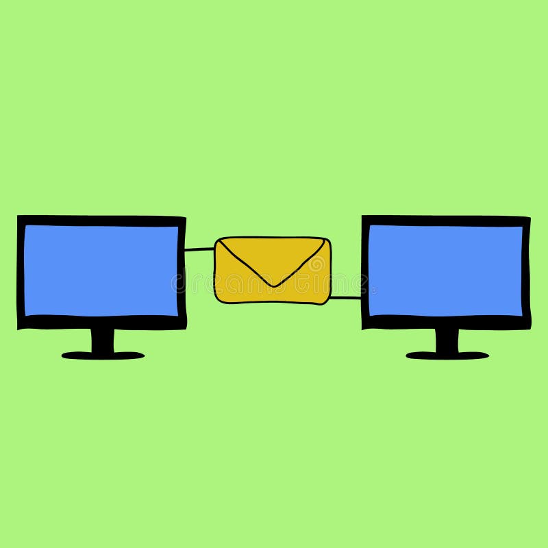 Two Connected Computers Stock Illustrations – 55 Two Connected ...