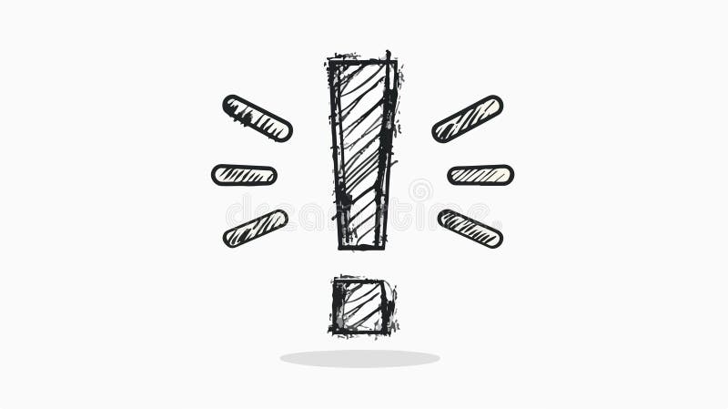Utilizing Doodle Style Icon for Exclamation Mark Image Stock Vector ...