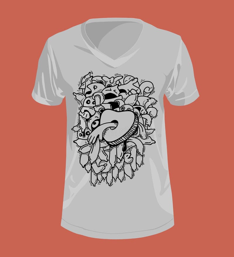 Doodle Style and Graphics for T-shirt. Stock Vector - Illustration of ...